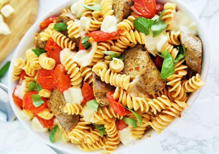 Chicken Sausage Caprese Pasta | al fresco